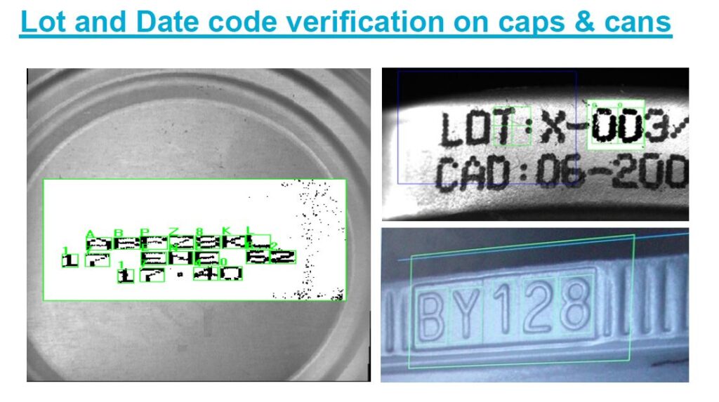 Inspection of marked codes on cans & other containers – Faguri